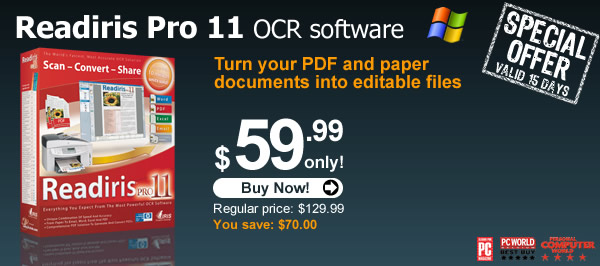 Readiris Pro 11 OCR Software